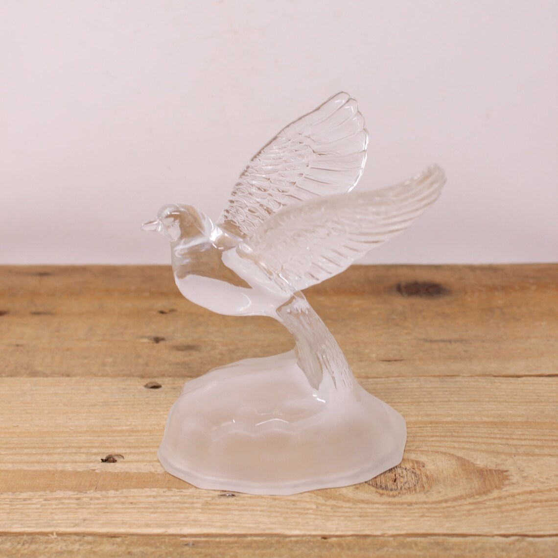 Vintage Cristal D'arques Crystal Flying Bird Figurine - France - Etsy