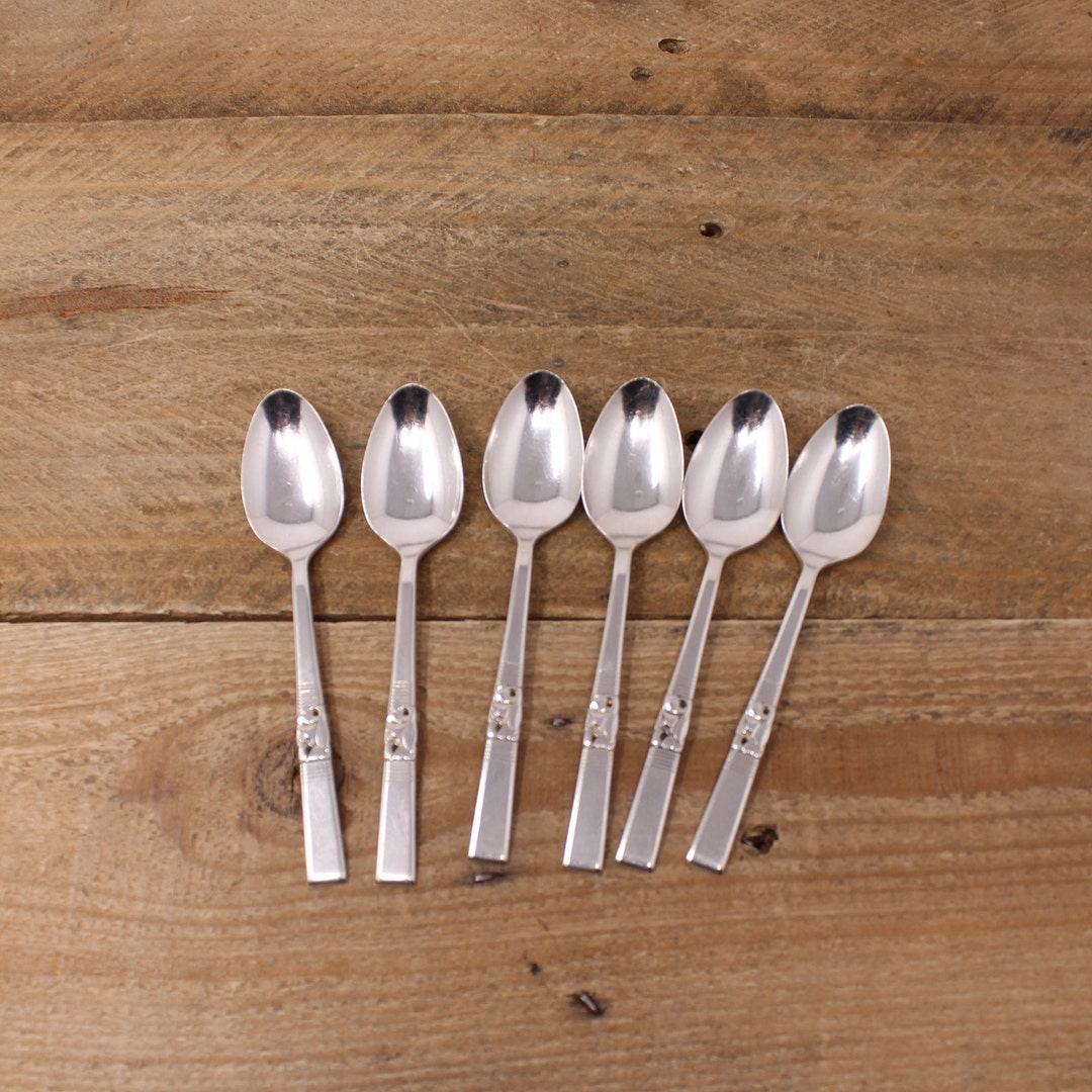 6 Morning Star - Silver Plate Five O'clock Teaspoons by Community - Etsy
