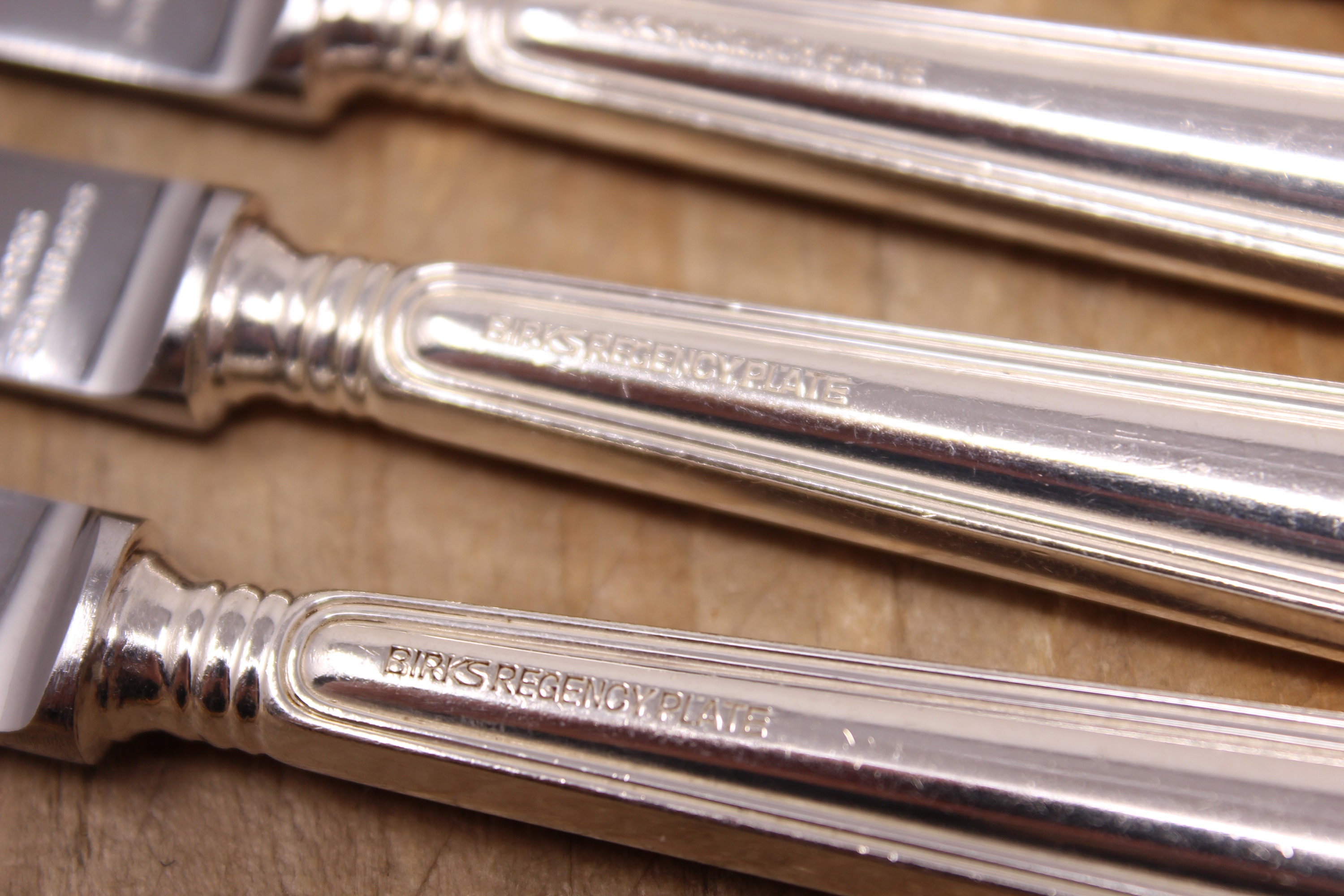 4 Vintage Birks Regency Silver Plate York Hollow Handled - Etsy