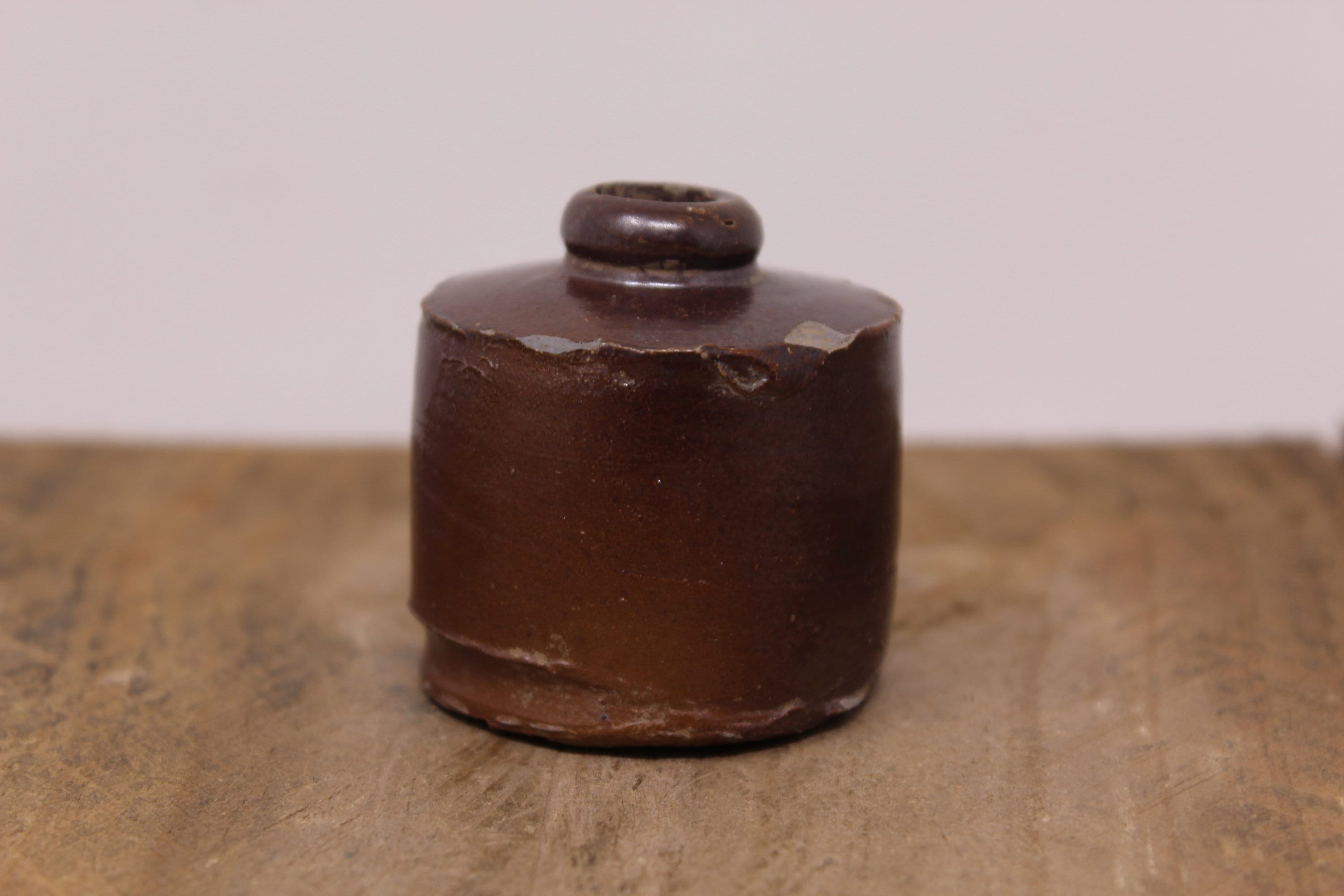 Antique Salt Glazed Clay Ink Bottle / Ink Well Dark - Etsy