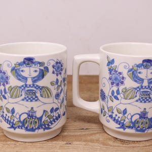 2 Vintage Mugs Lotte by Figgjo Made in Norway - Etsy