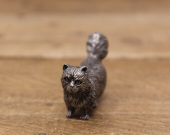 Pewter Cat Figurine - Etsy