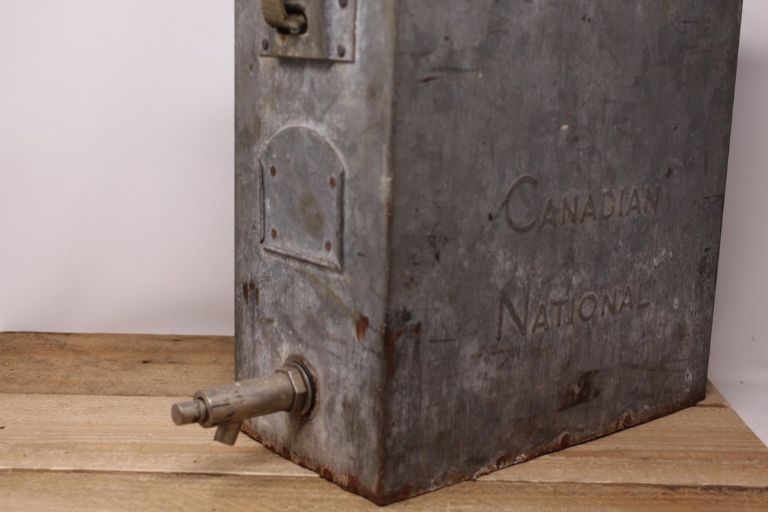Antique Canadian National - Metal Galvanized Box Water Dispenser - Etsy