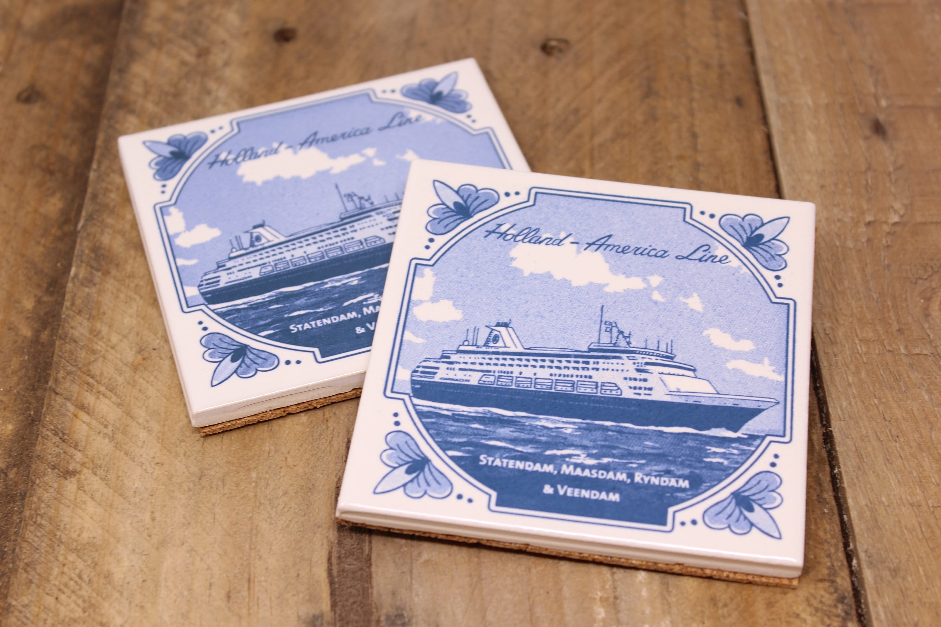 2 Royal Goedewaagen Blue Delft Holland America Line | Etsy