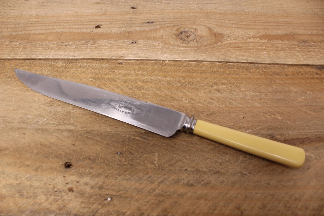 Antique Jonathan Crooks Knife With Ivory Colored Handle - Etsy