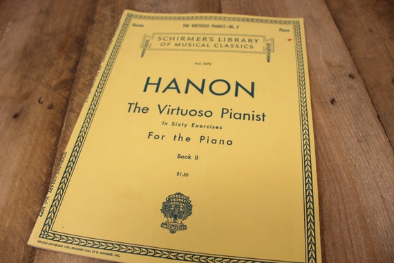 Vintage Music Book Hanon Virtuoso Pianist for the Piano - Etsy