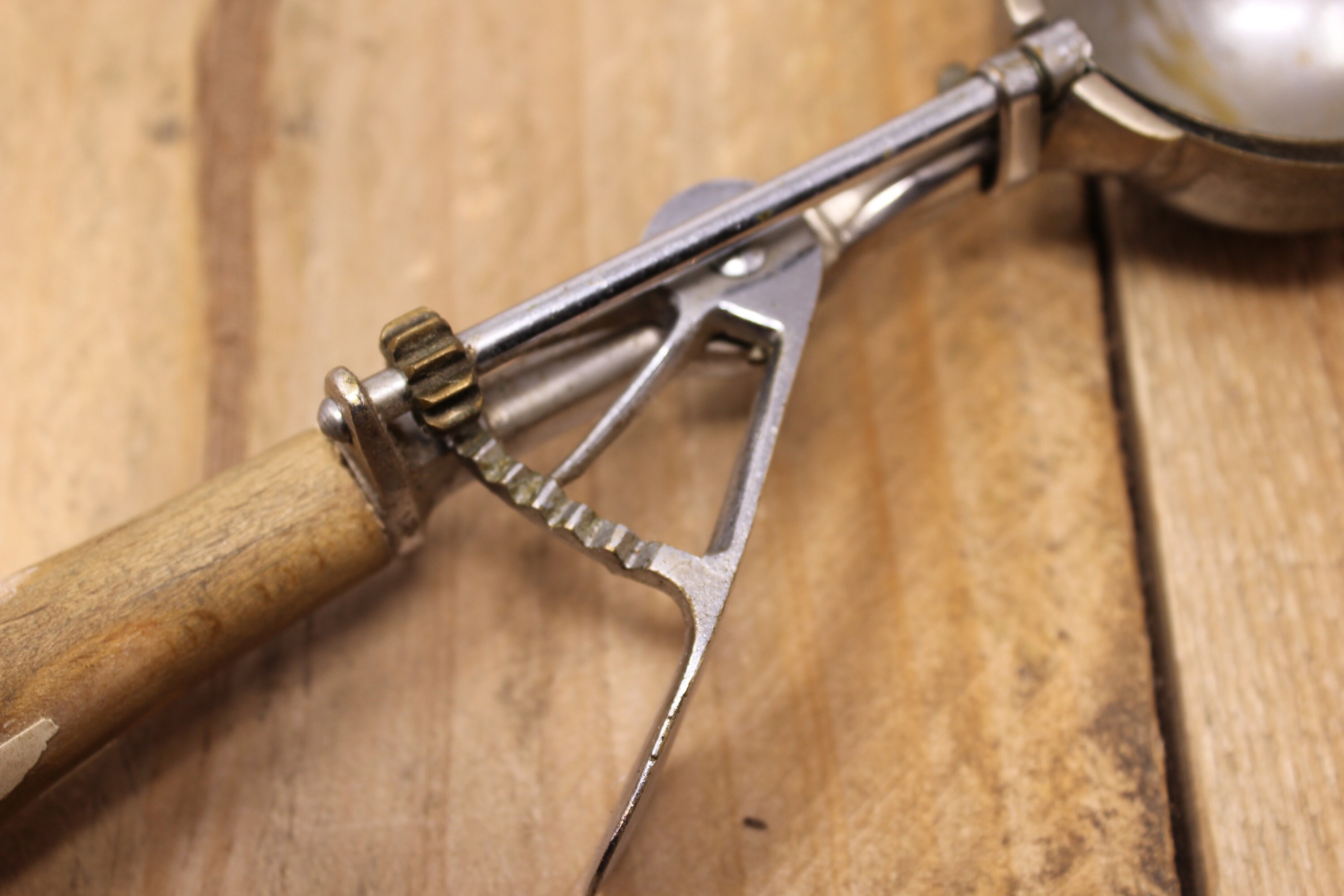 Antique Ice Cream Scoop With Wooden Handle | Etsy
