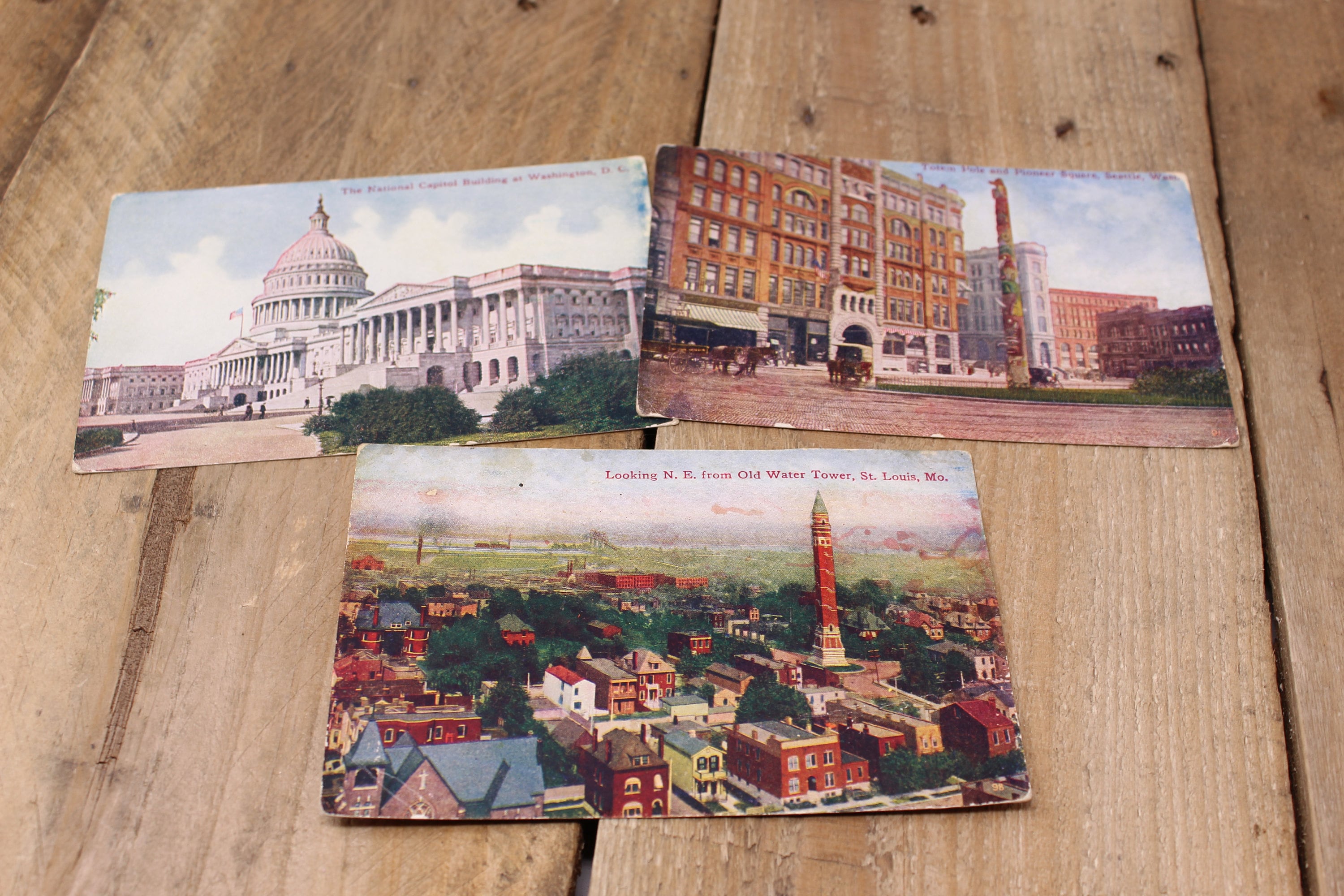 9 Antique Post Cards - Historic U.S. Landmarks - Etsy