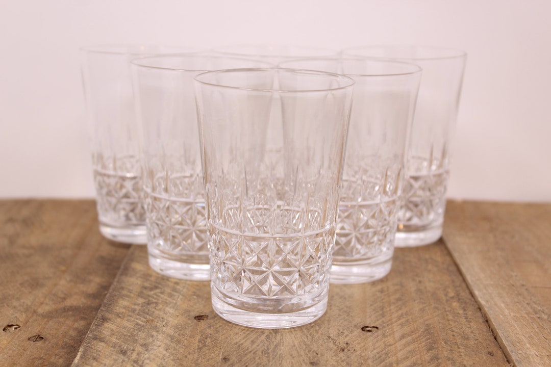 6 Vintage Thomas Webb Crystal - Normandy - 12 Ounce Flat Tumblers - Etsy