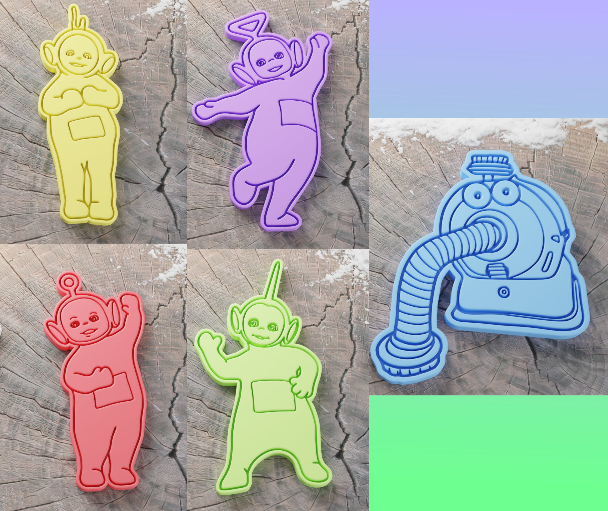 Teletubbies Cookie Cutters 3D Printed - Etsy UK