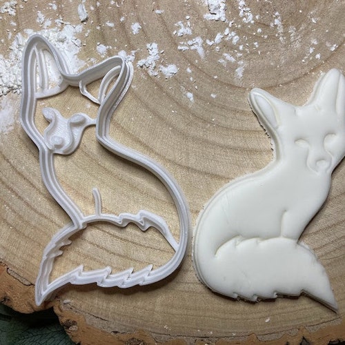 Sitting Fox Cookie Cutter From Mini to Large Polymer Clay | Etsy