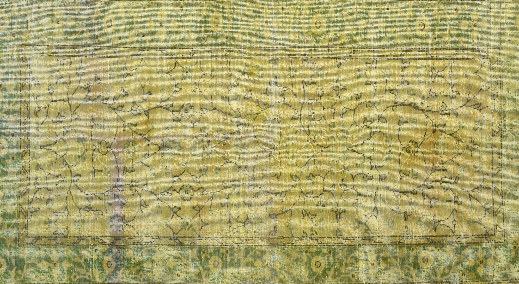 Vintage 7x3.5ft. Home Decor,,living Room Carpet, Floor Rug, Yellow Rug ...