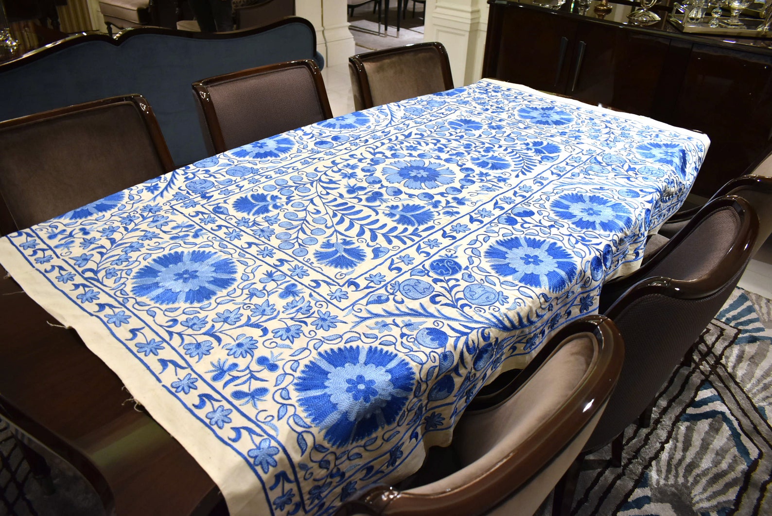 Handmade Throw Quit Blanket Bed Cover Suzani Bedspread 6.6 - Etsy