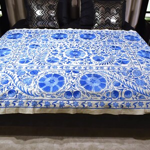 Handmade Throw Quit Blanket Bed Cover Suzani Bedspread 6.6 - Etsy