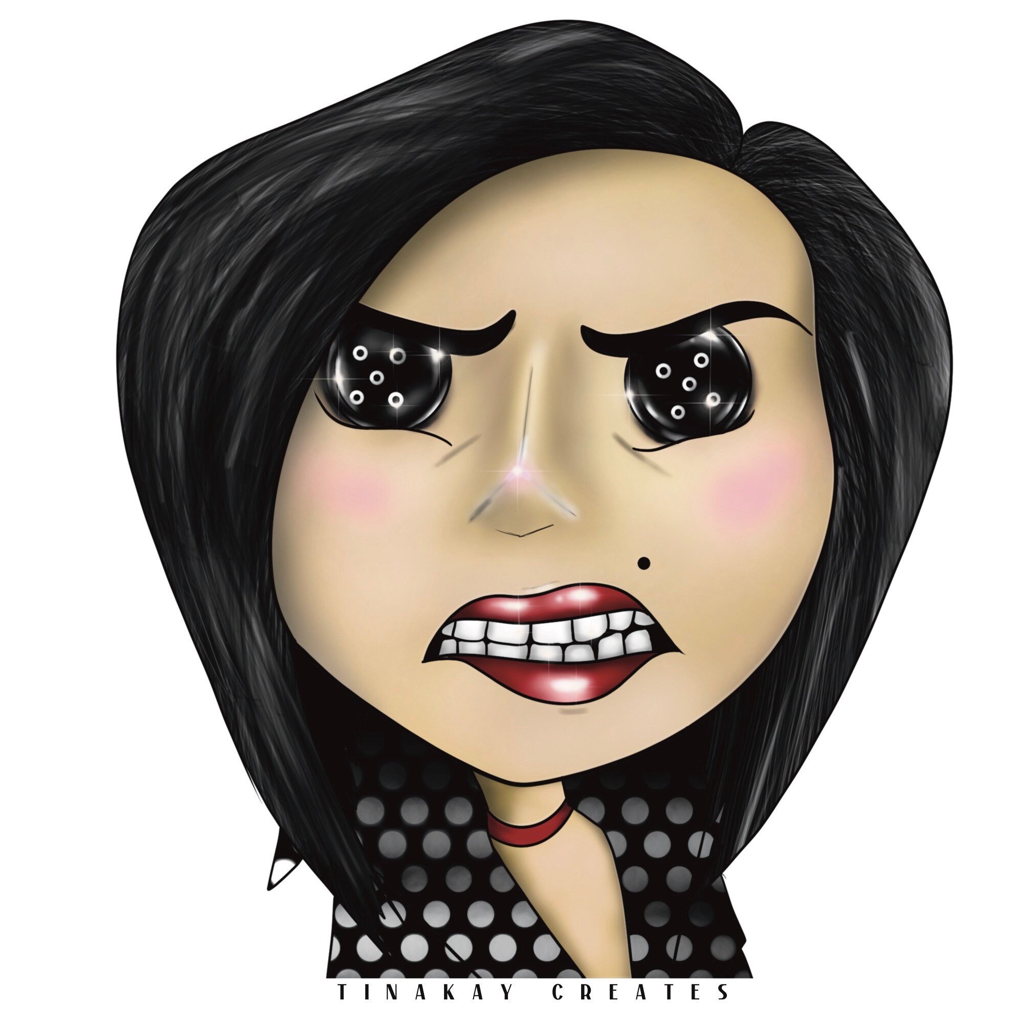 Coraline Other Mother Button Eyes Matte Speckle Sticker 2 | Etsy