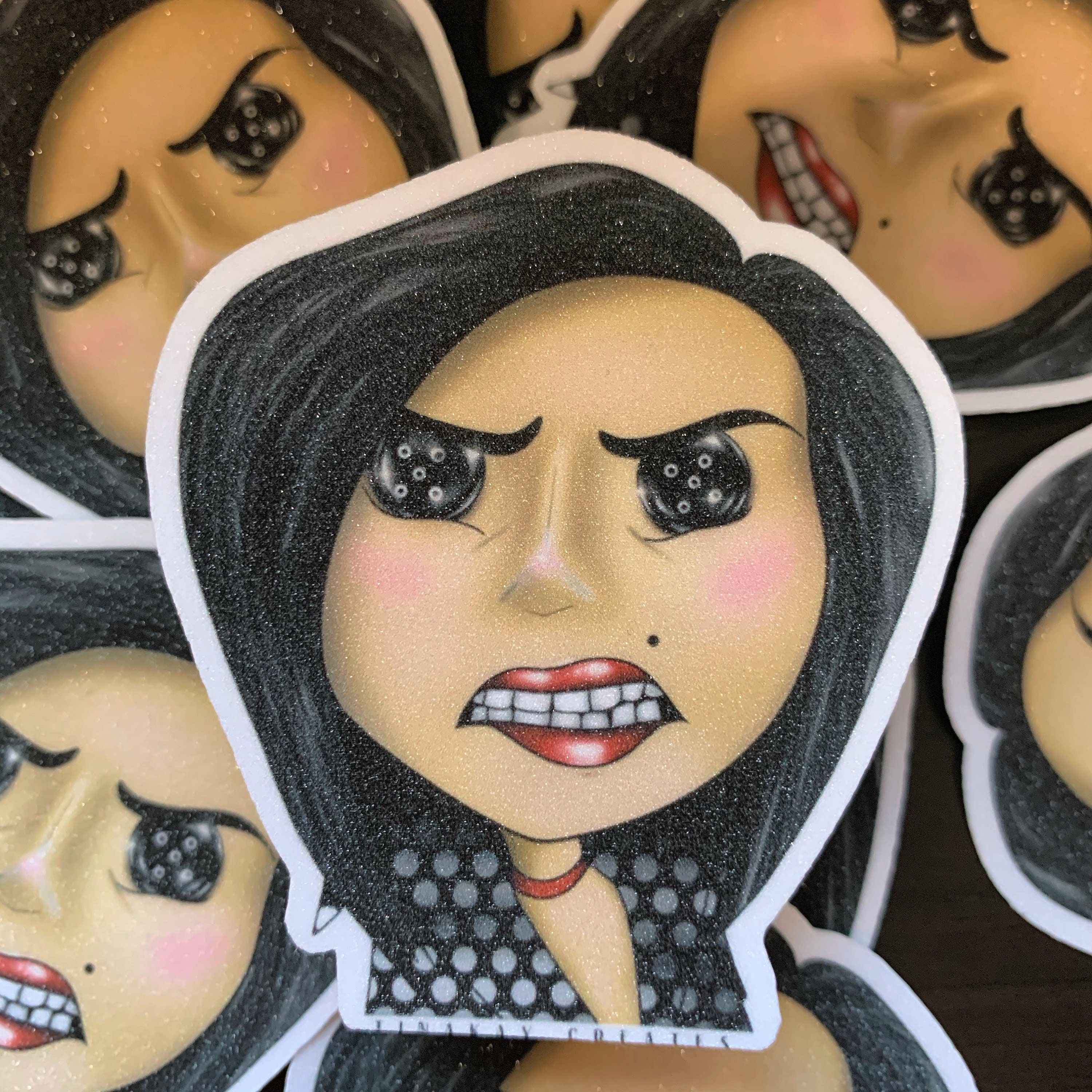 Coraline Other Mother Button Eyes Matte Speckle Sticker 2 | Etsy