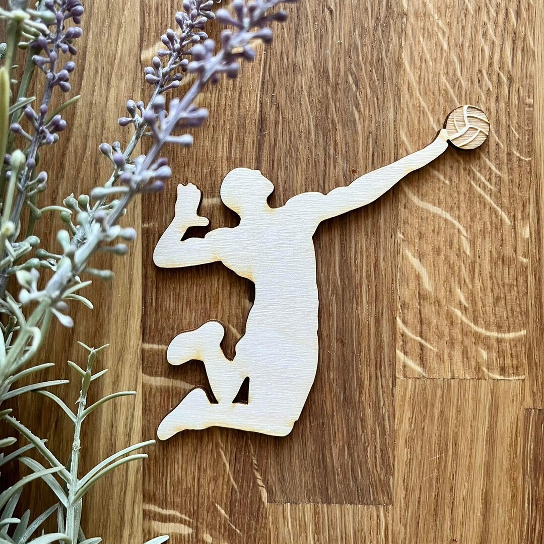 Wooden Volleyball Shape 20 Pcs- - Perfect for Decoupage or Decoration ...