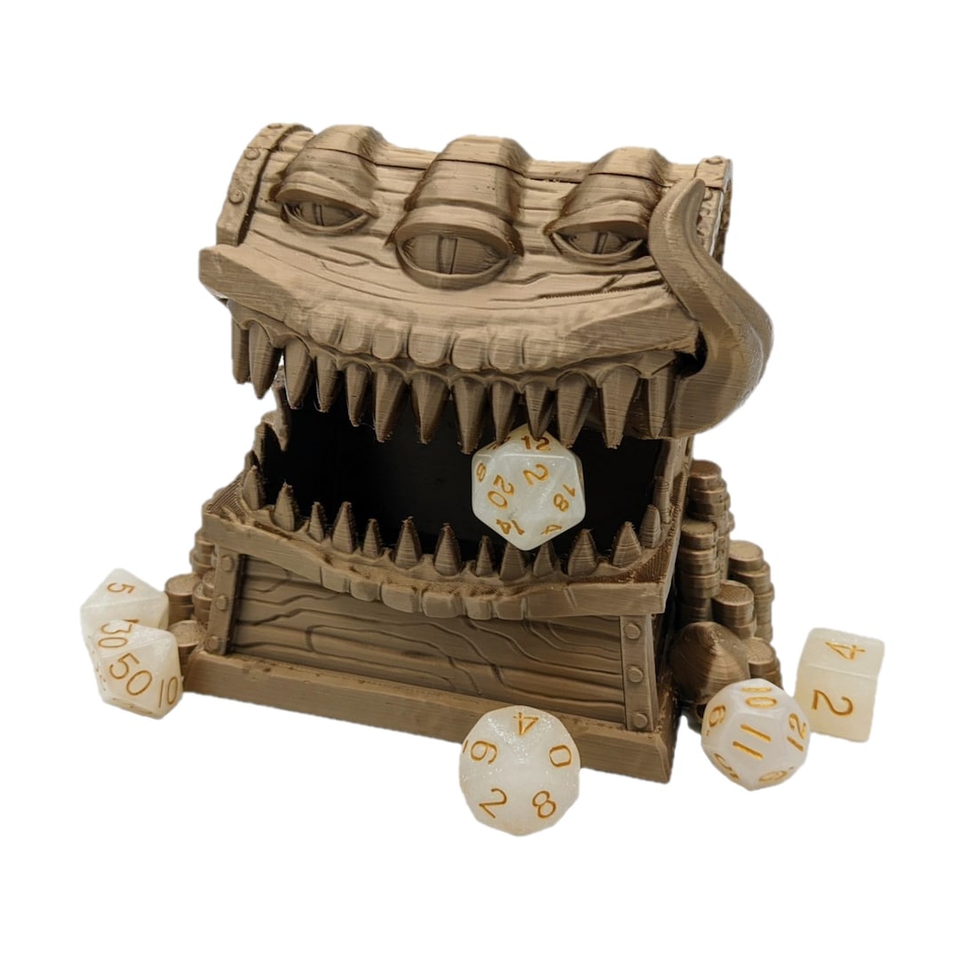 Mimic Dice Box - Fearsome Chest - by Mythic Roll - Etsy
