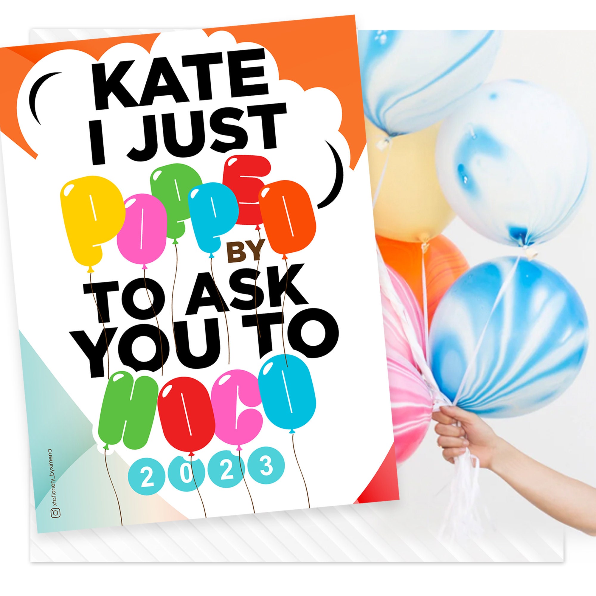 HOCO Proposal Sign, Homecoming, Personalized HOCO Poster, Ask Date to ...