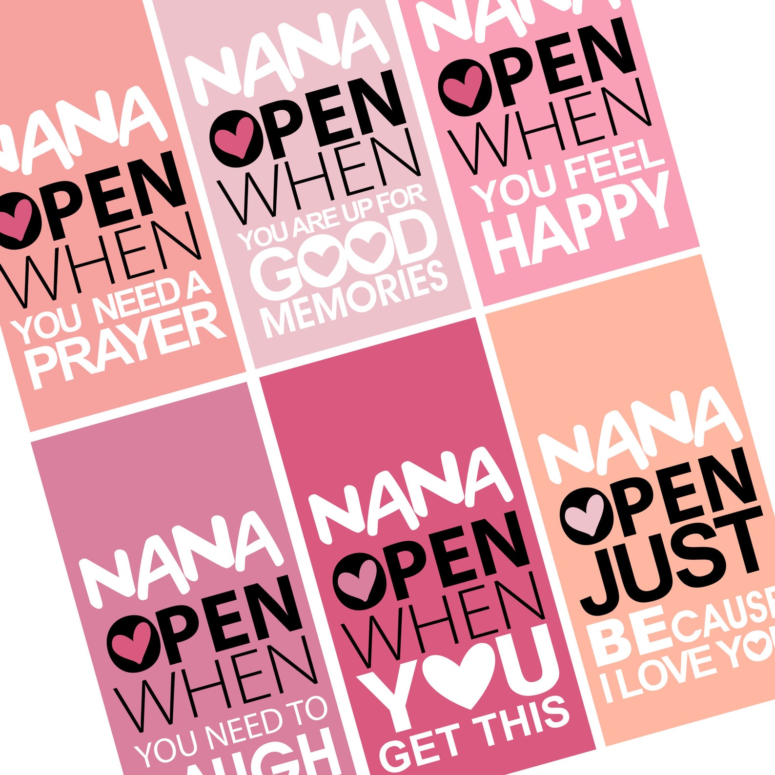 Open When Envelopes for Mother's Day, Happiness, Gift for Her, Mother's ...