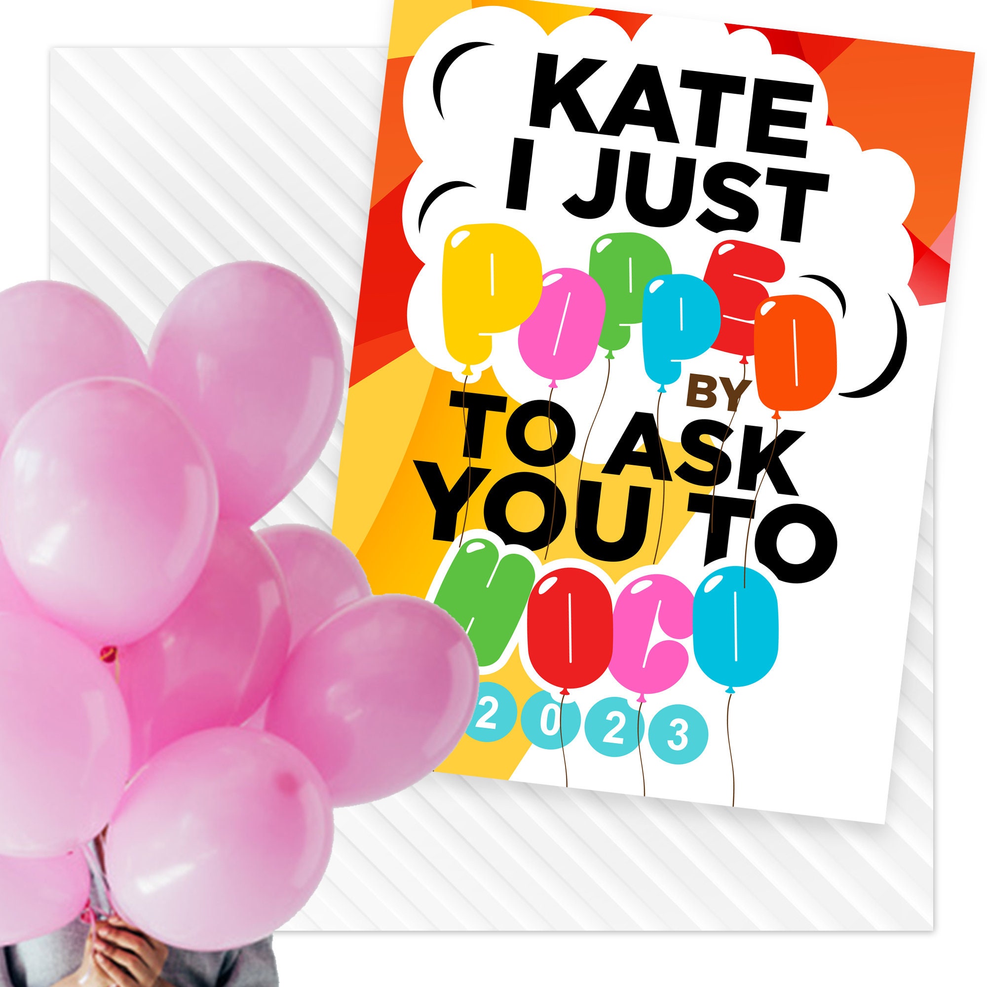 HOCO Proposal Sign, Homecoming, Personalized HOCO Poster, Ask Date to ...