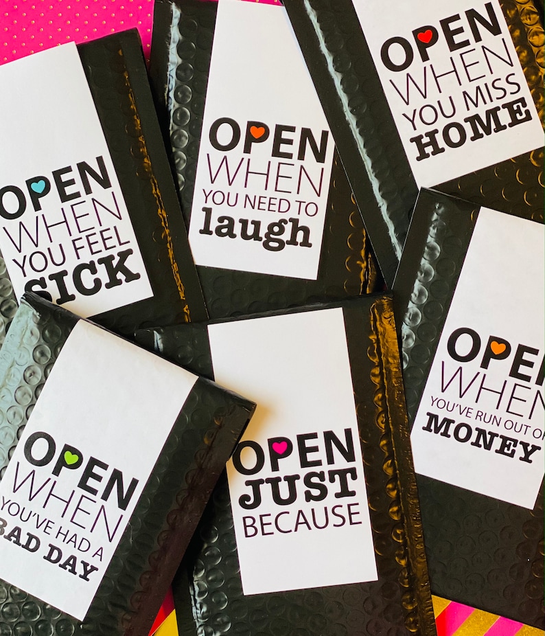 Open When Envelopes for College, College Daughter Son Gift, University ...