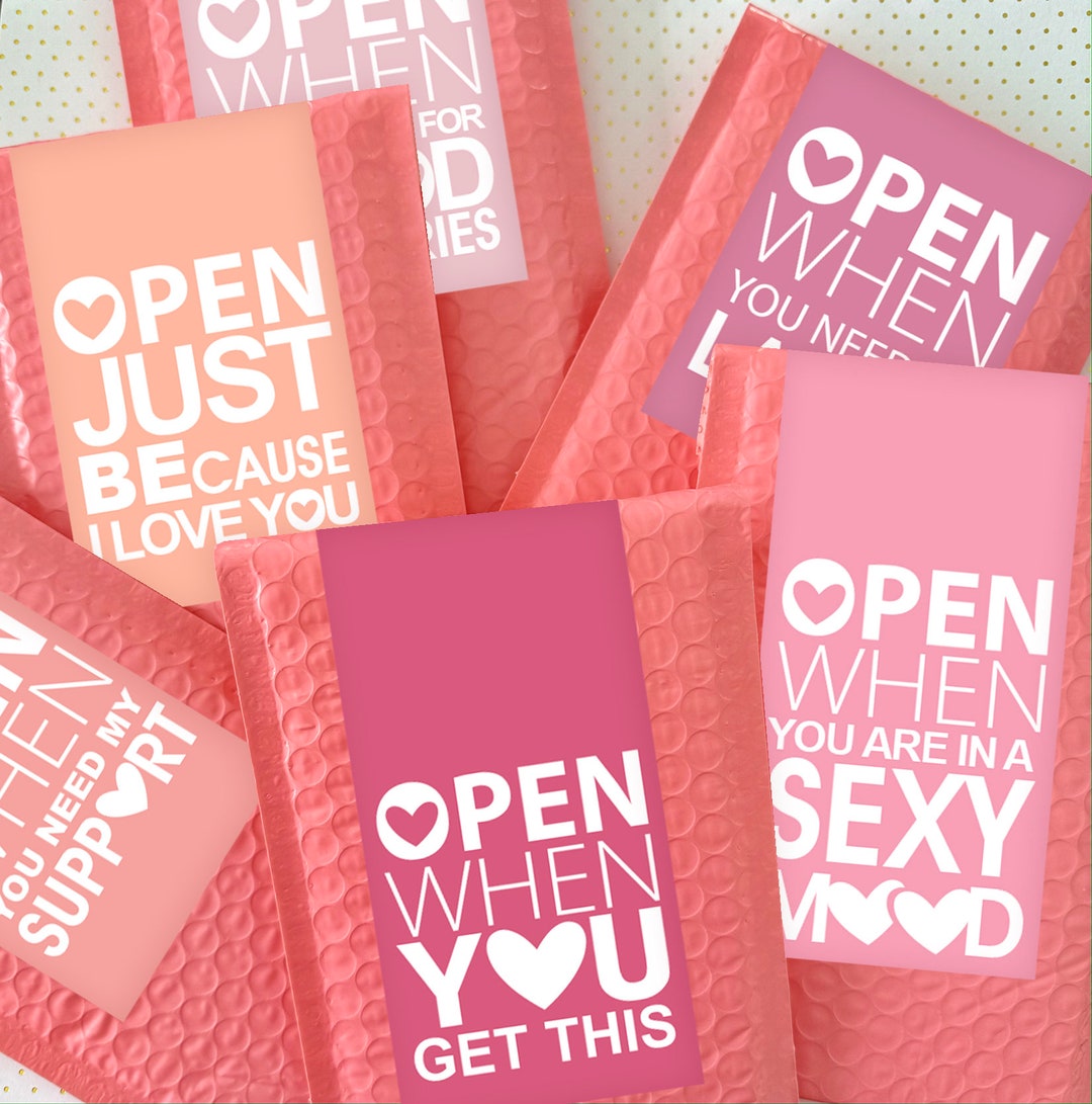 Open When Envelopes for Valentine's, Happiness, Gift for Him, Valentine ...