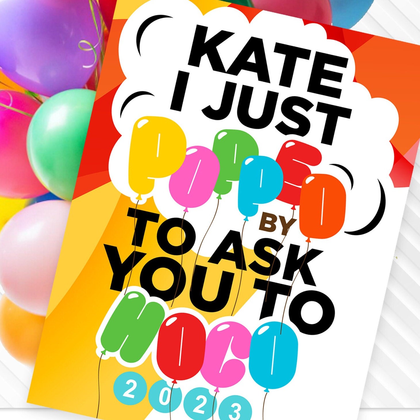 HOCO Proposal Sign, Homecoming, Personalized HOCO Poster, Ask Date to ...