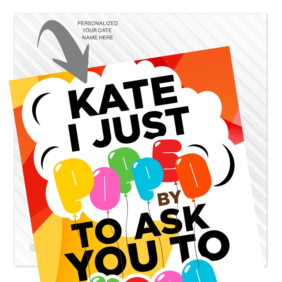 HOCO Proposal Sign, Homecoming, Personalized HOCO Poster, Ask Date to ...