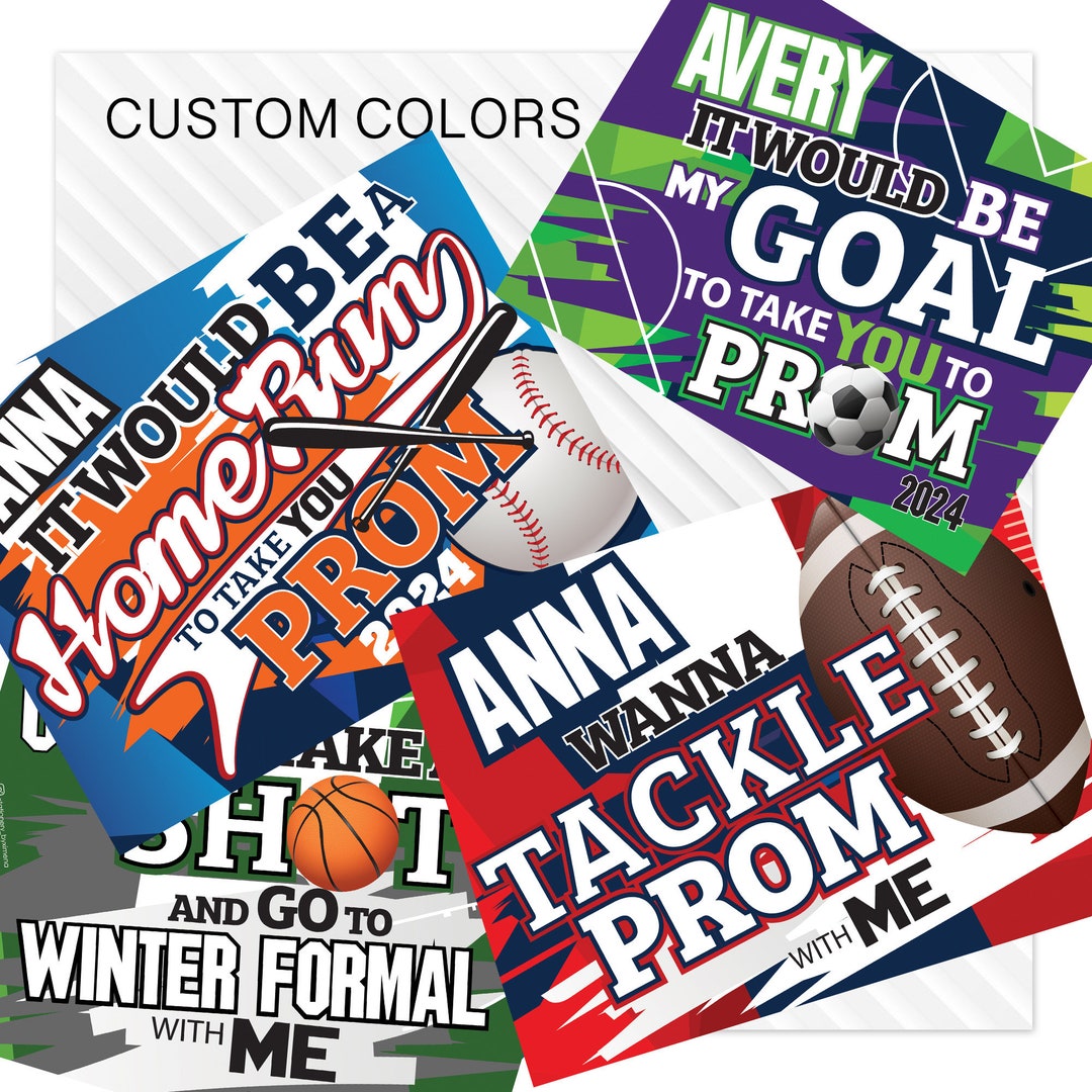 PROM Proposal Sign, Hoco Sports Proposal Sign, Personalized PROM Poster ...