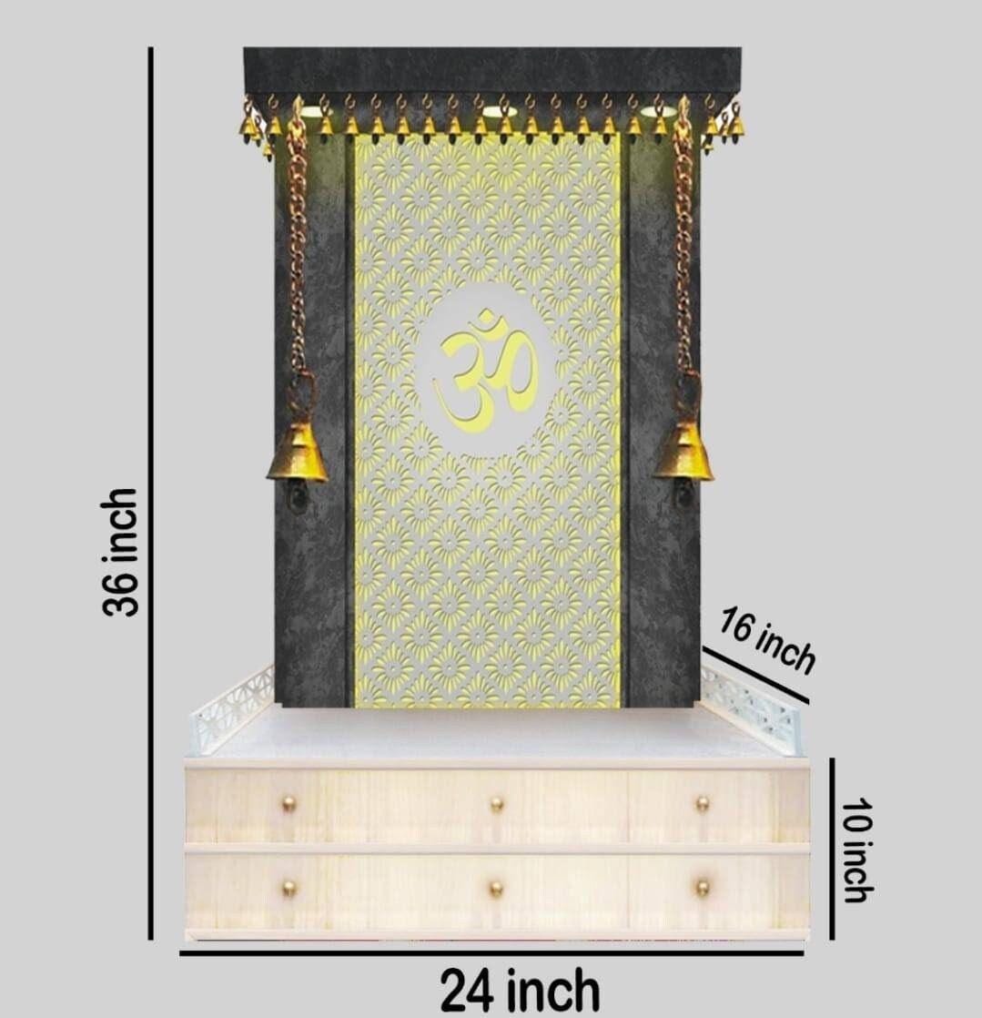 Pooja Mandir for Home and Office | Personalised Wooden Temple With LED ...