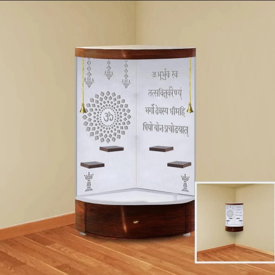 Mandir for Home | Corner Mandir | Mandir With LED Lights | Temple for ...