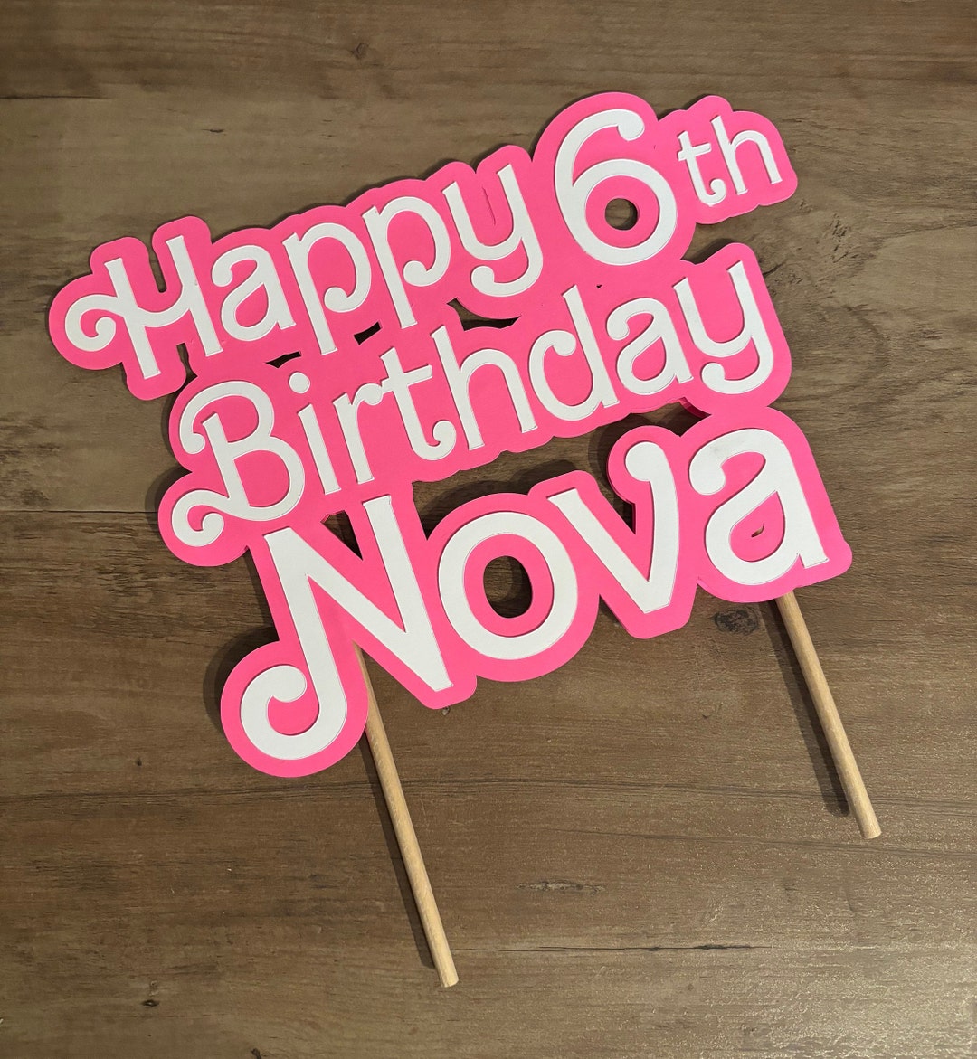 Barbie Themed Cake Topper - Etsy