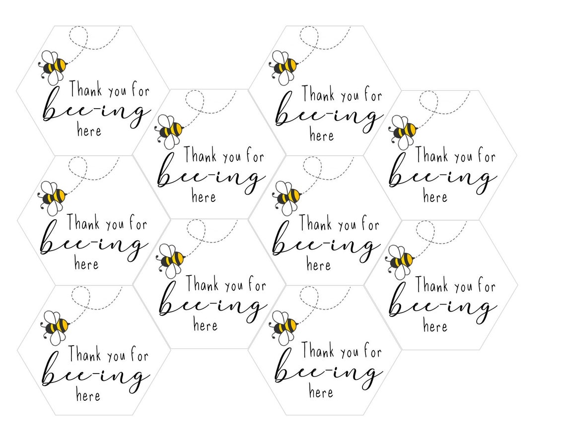 Bee Baby Shower Thank You Tags - Etsy