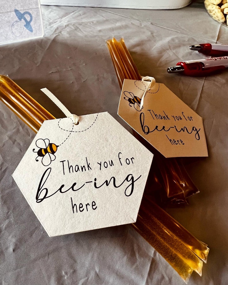 Thank You for Bee-ing Here Tags Digital Download - Etsy