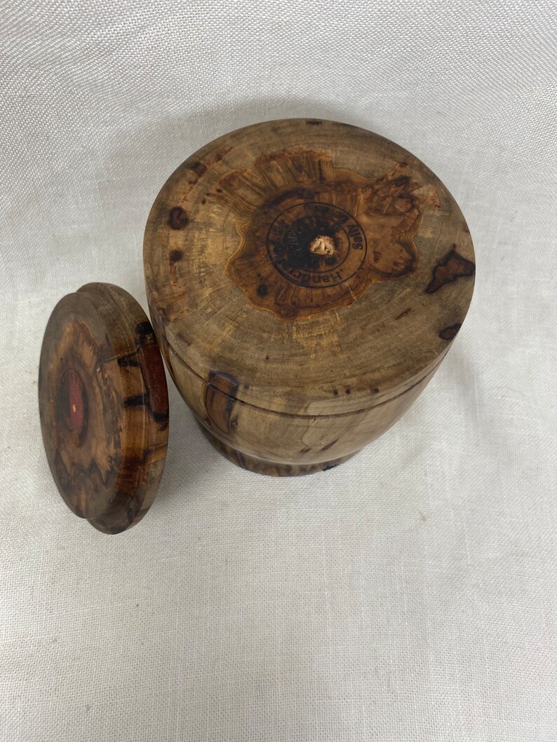 Hand Turned Elder Wood and Epoxy Jar With Lid - Etsy
