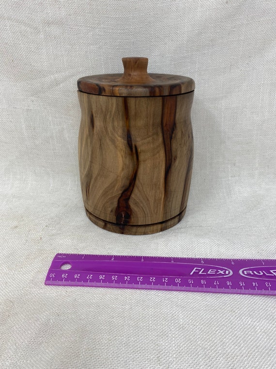 Hand Turned Elder Wood and Epoxy Jar With Lid - Etsy