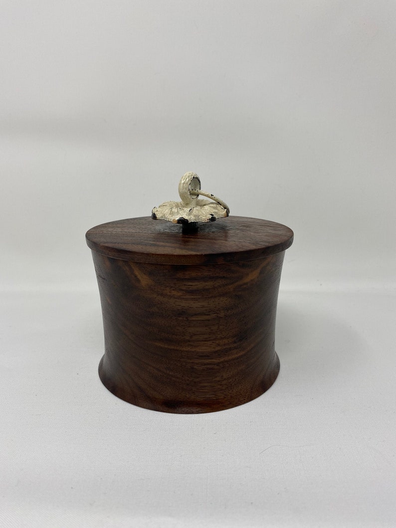 Hand Turned Walnut Box With Lid - Etsy