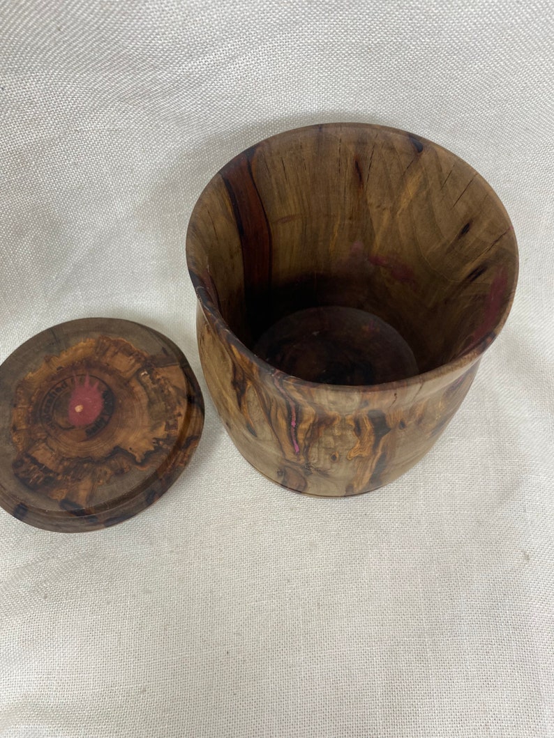 Hand Turned Elder Wood and Epoxy Jar With Lid - Etsy