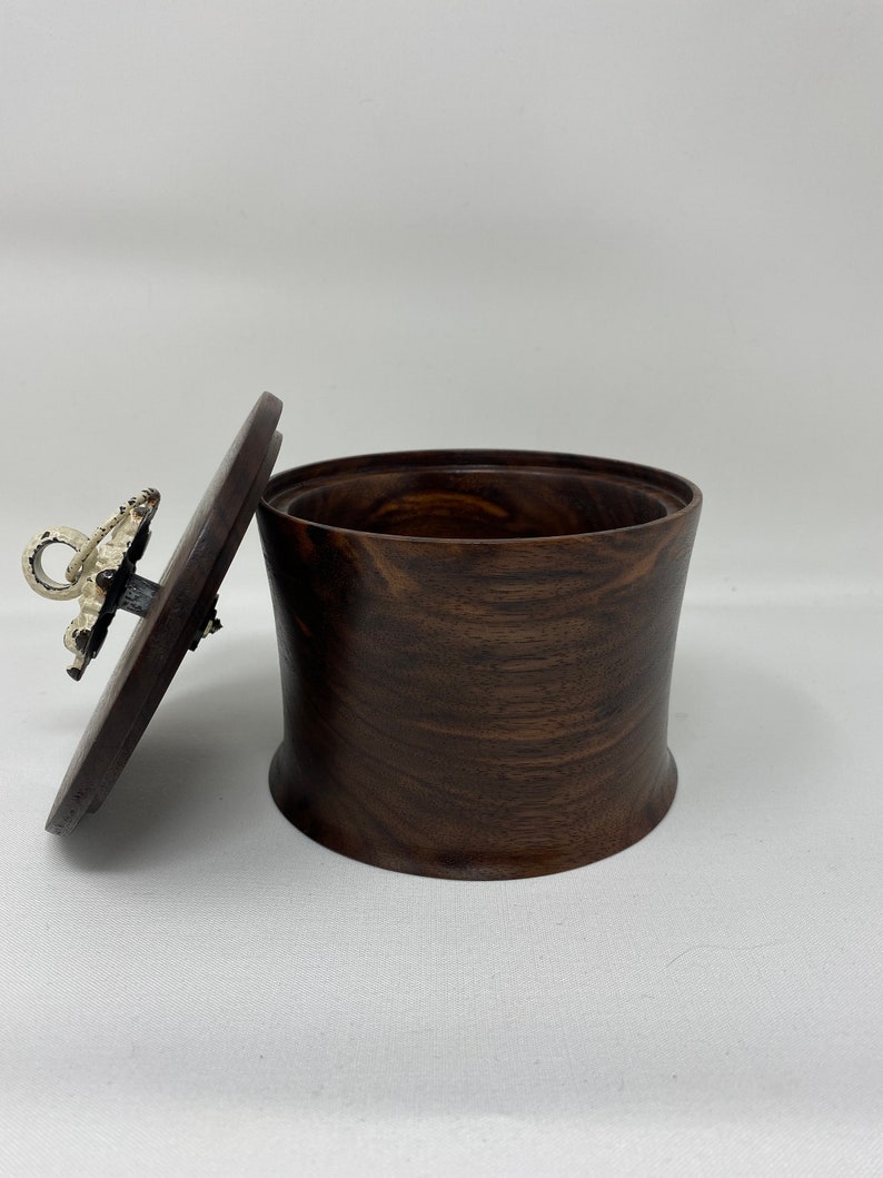 Hand Turned Walnut Box With Lid - Etsy