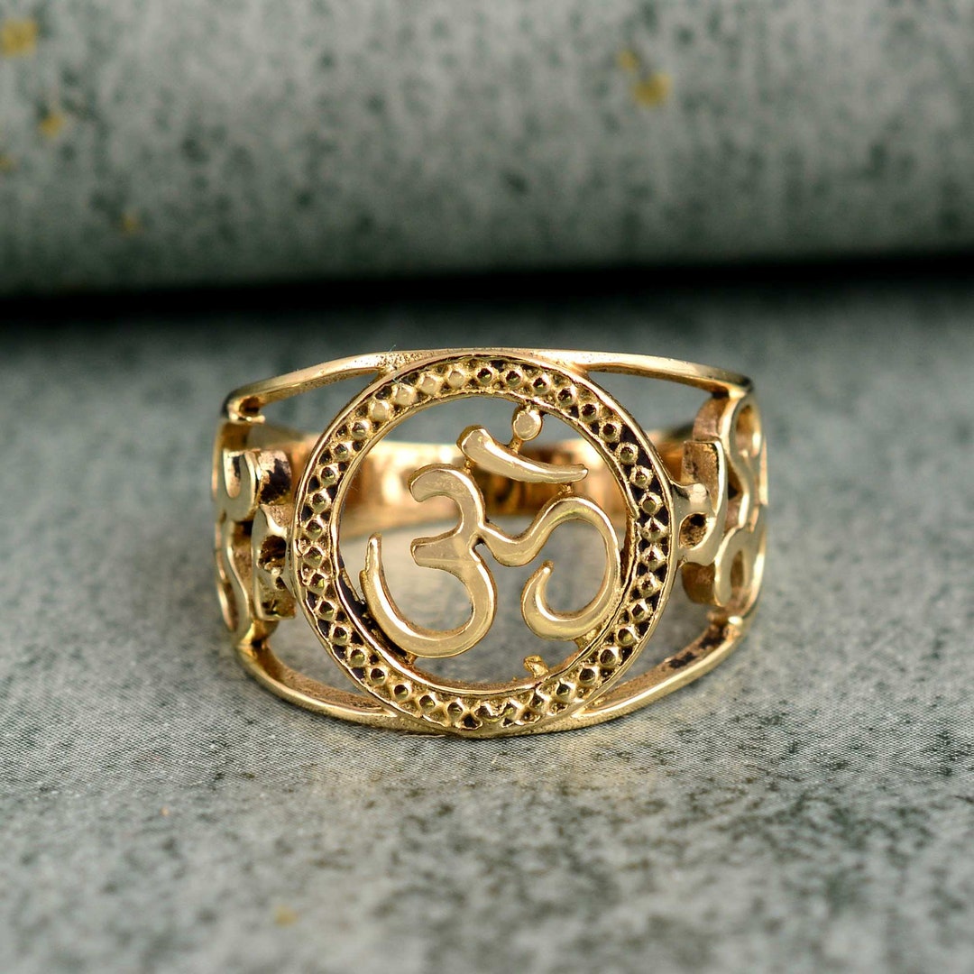 Om Ring, Yoga Ring, Gift for Her, Meditation Ring, Dainty Ring ...