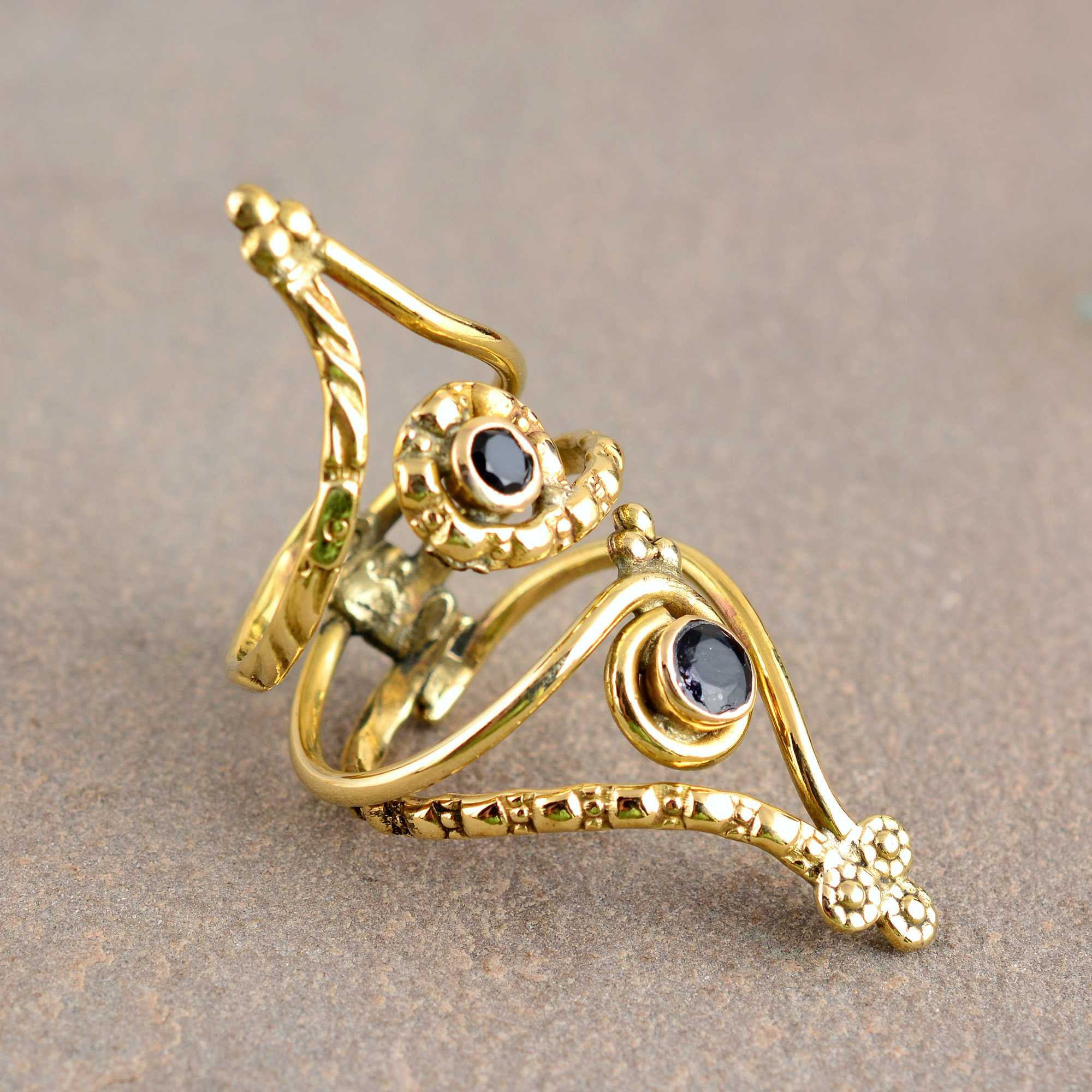Onyx Brass Trigger Finger Ring: Adjustable Arthritis Splint - Etsy