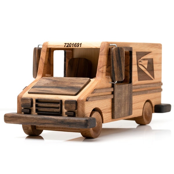 Wood Toy Mail Truck - Etsy