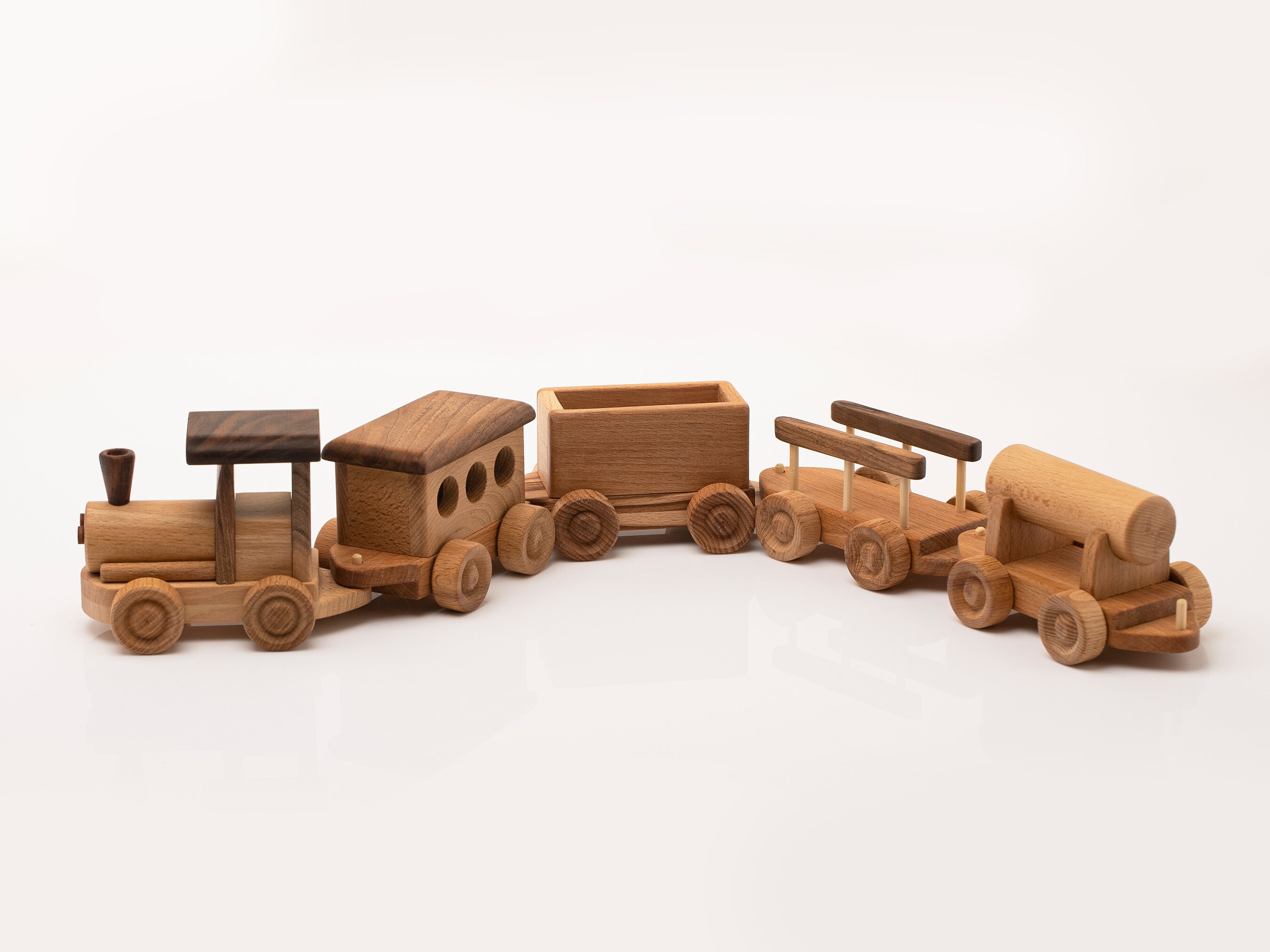 Wooden Train Set Wooden Trains Gifts for Kids | Etsy Canada