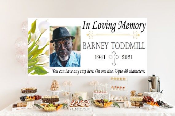 Personalised Celebration of Life Banner Poster Memorial | Etsy