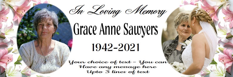 Personalized Memorial Banner | Celebration of Life, Photo Upload - Etsy UK