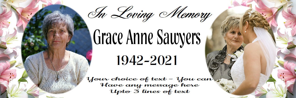 Personalised in Loving Memory Remembrance Memorial Banner Sign - Etsy
