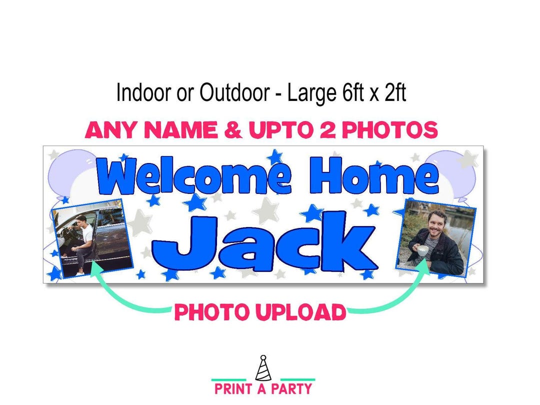 Personalised Welcome Home Custom Welcome Back Banner Poster Party ...