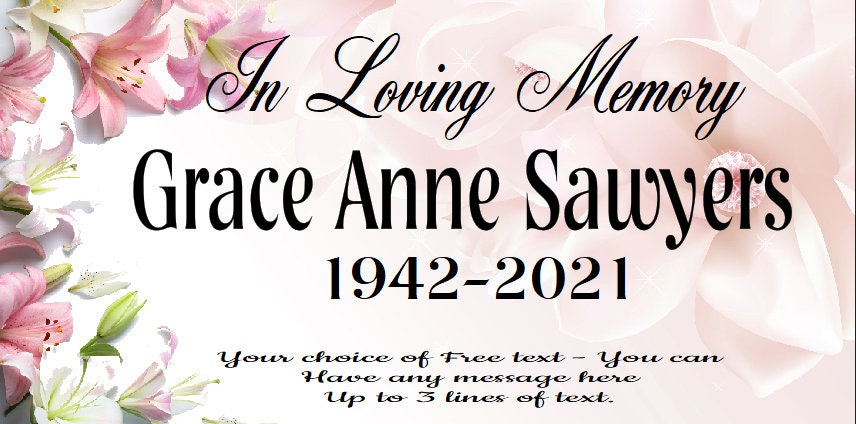Personalized Memorial Banner | Celebration of Life, Photo Upload - Etsy UK