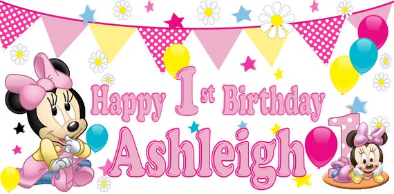 Baby Mickey Mouse And Minnie Mouse 1st Birthday